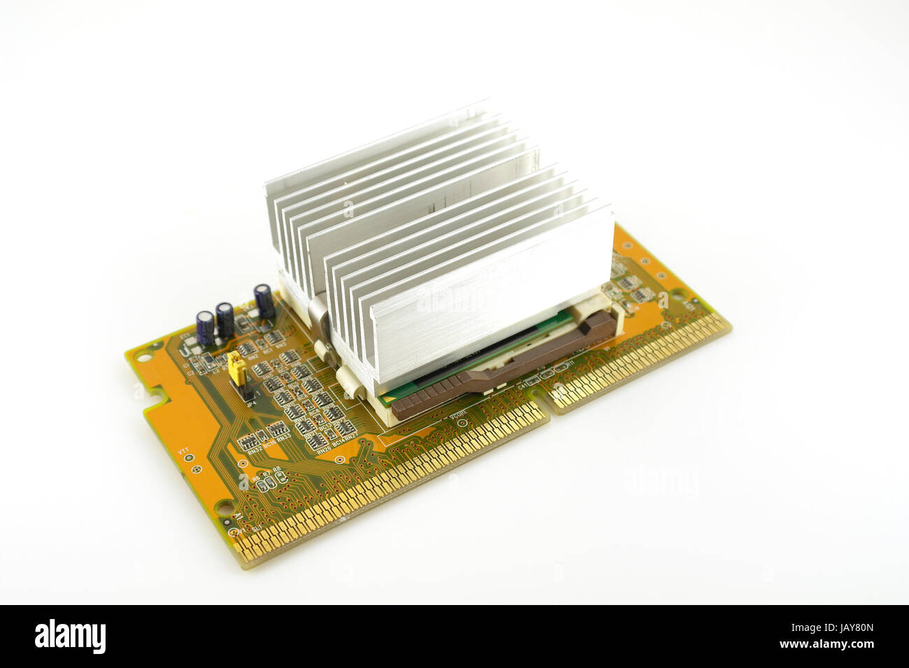 Processor with radiator over white Stock Photo - Alamy