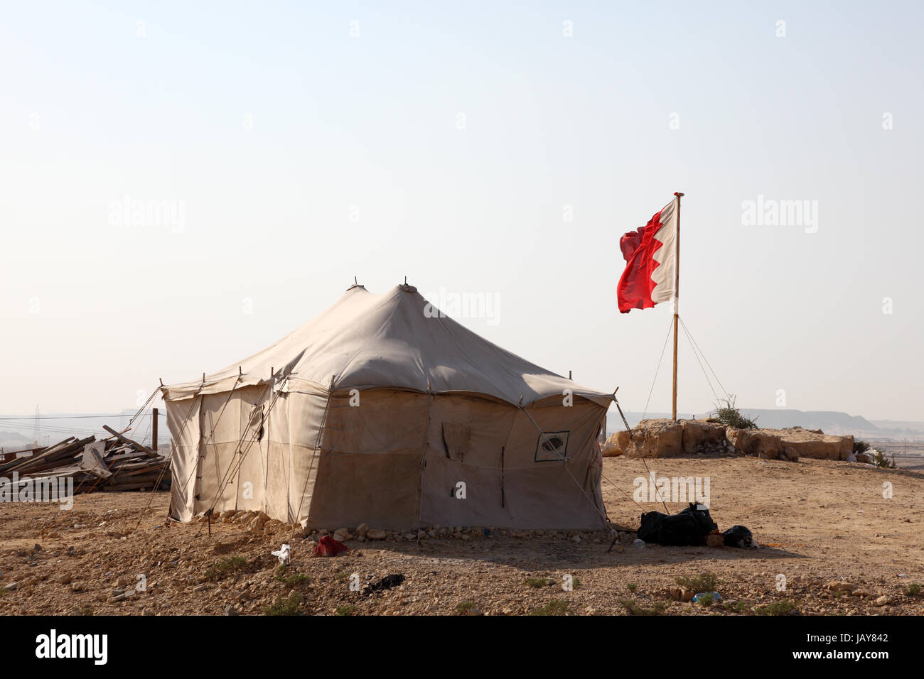 Desert camp in Bahrain, Middle East Stock Photo - Alamy