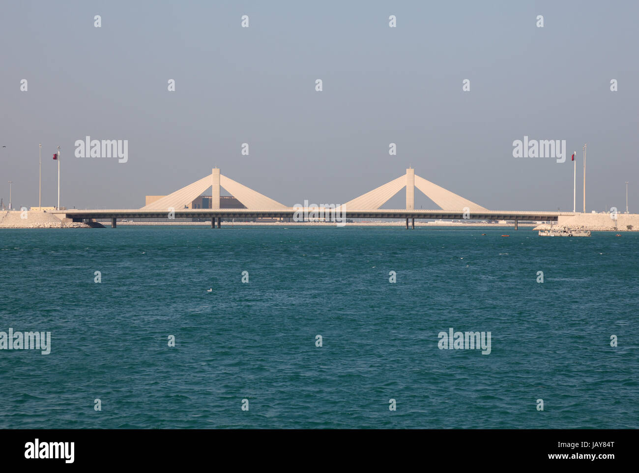 Sheikh Isa Bin Salman Causeway Bridge in Bahrain Stock Photo - Alamy