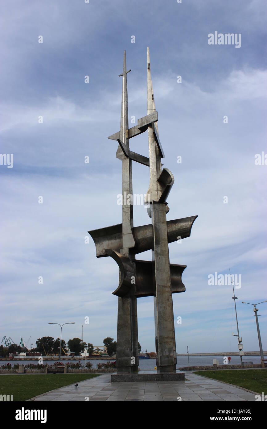 Denkmal in Gdynia, Gdingen Stock Photo - Alamy