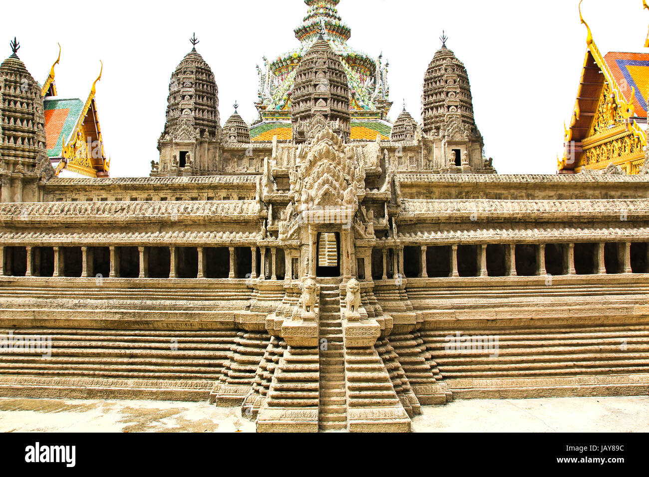 Model of the old temple in the rand Palace in Bangkok, Thailand Stock ...