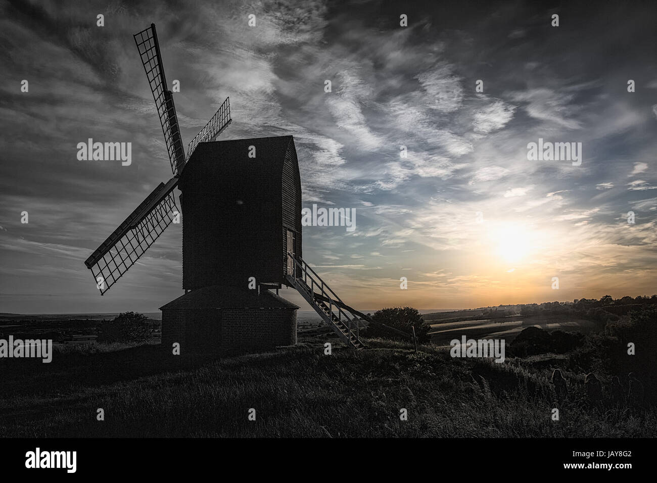 17th century english windmill hi-res stock photography and images - Alamy