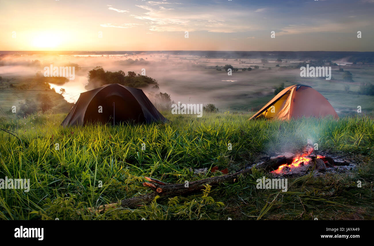 Camping in the steppe hi-res stock photography and images - Alamy
