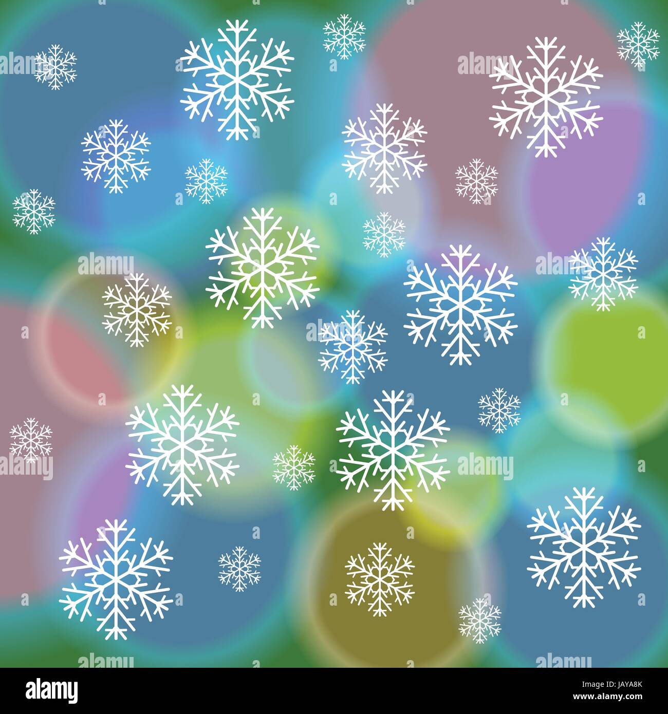 colorful illustration with abstract snow background for your design ...