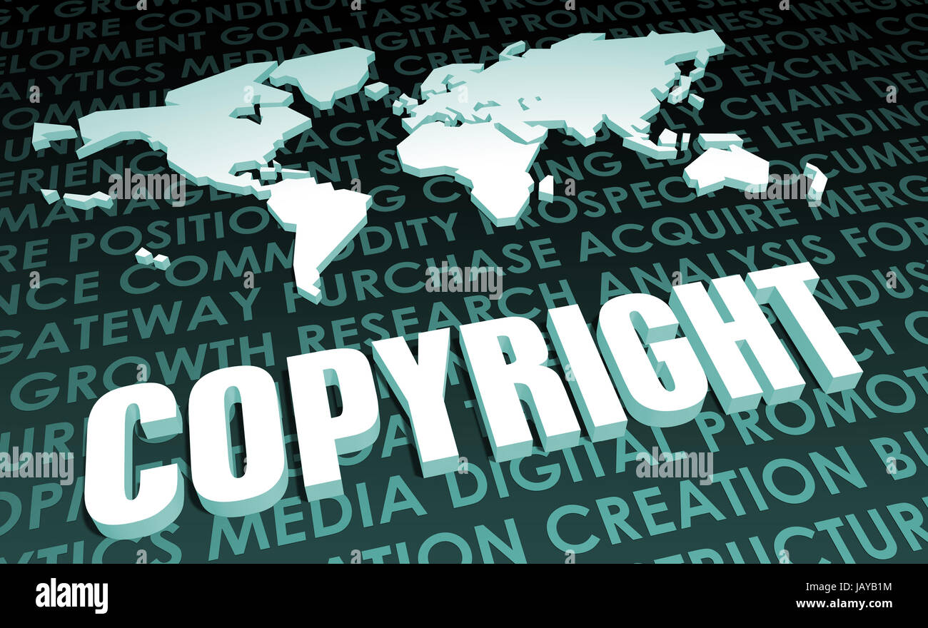 Copyright Industry Global Standard on 3D Map Stock Photo - Alamy