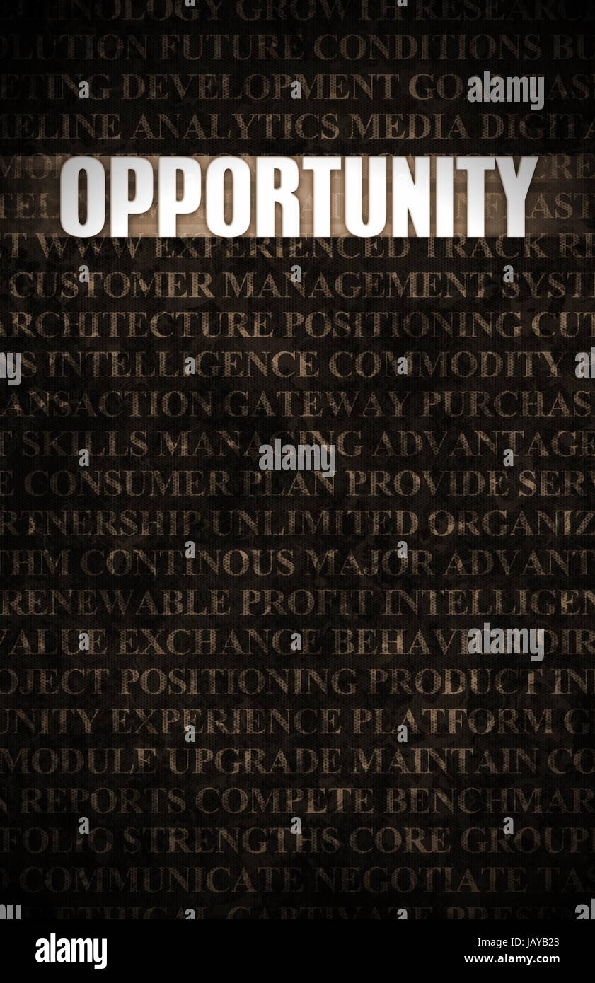 Opportunity in Business as Motivation in Stone Wall Stock Photo - Alamy