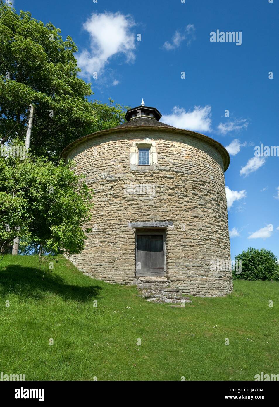 Round stone dovecote, Shropshire, England Stock Photo - Alamy