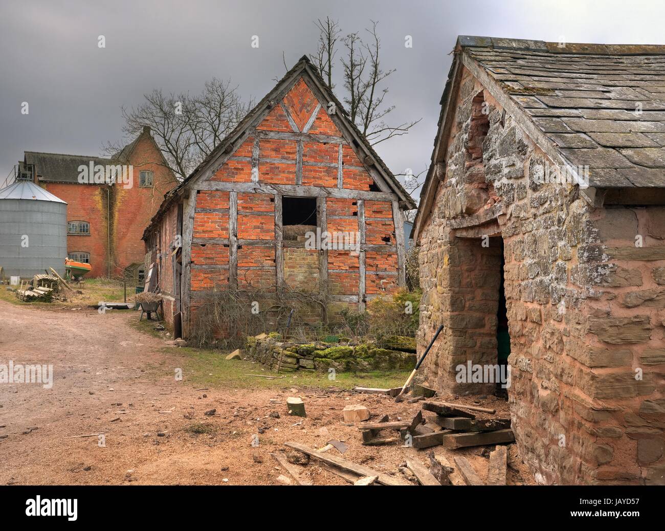 Traditional English farm buildings, Shropshire, England Stock Photo - Alamy