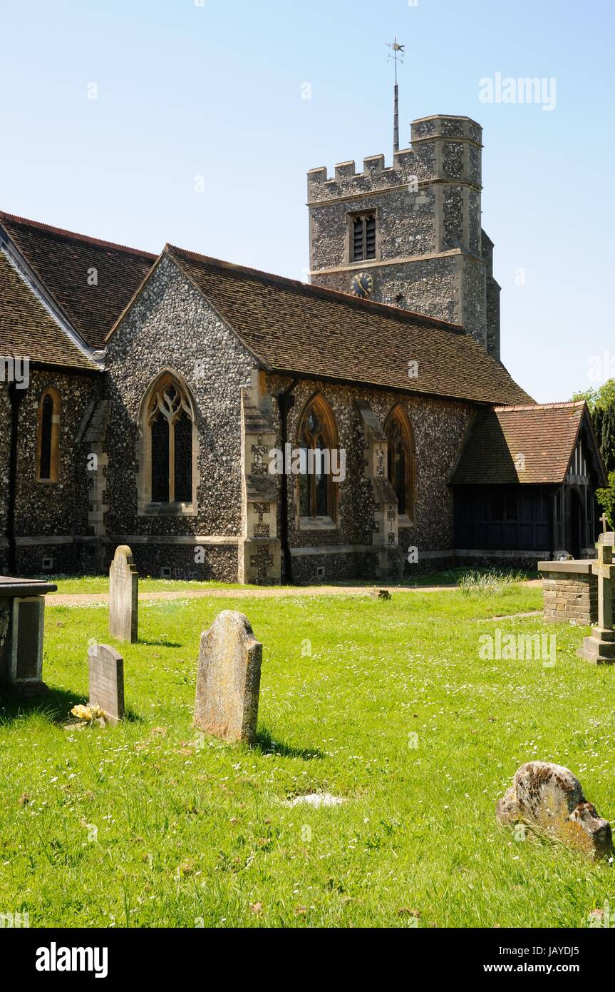 St James Church, Bushey, Hertfordshire, has a hammer-beam roof, which ...