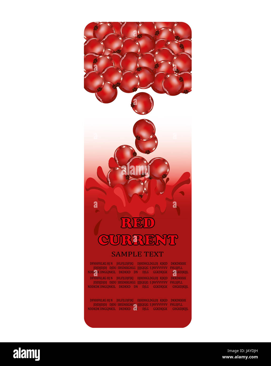 Red Currents - packaging design, label Stock Photo - Alamy