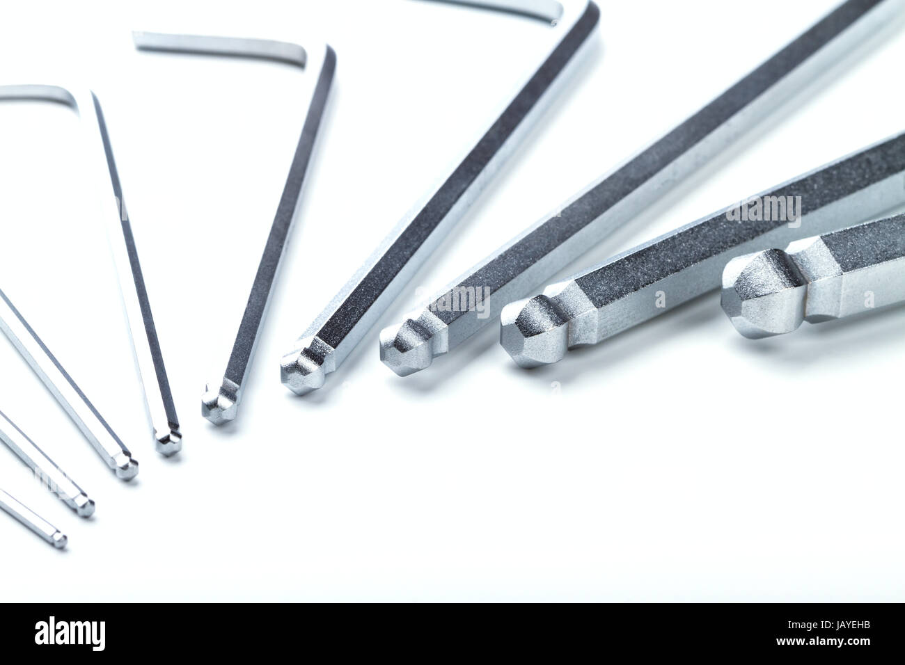 six-sided wrench isolated on white background Stock Photo - Alamy