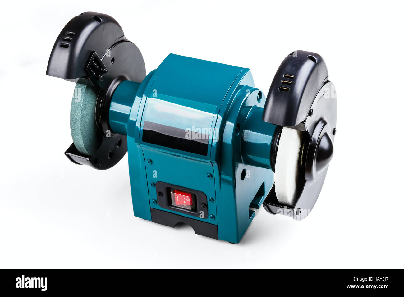 bench grinder isolated on white background Stock Photo - Alamy