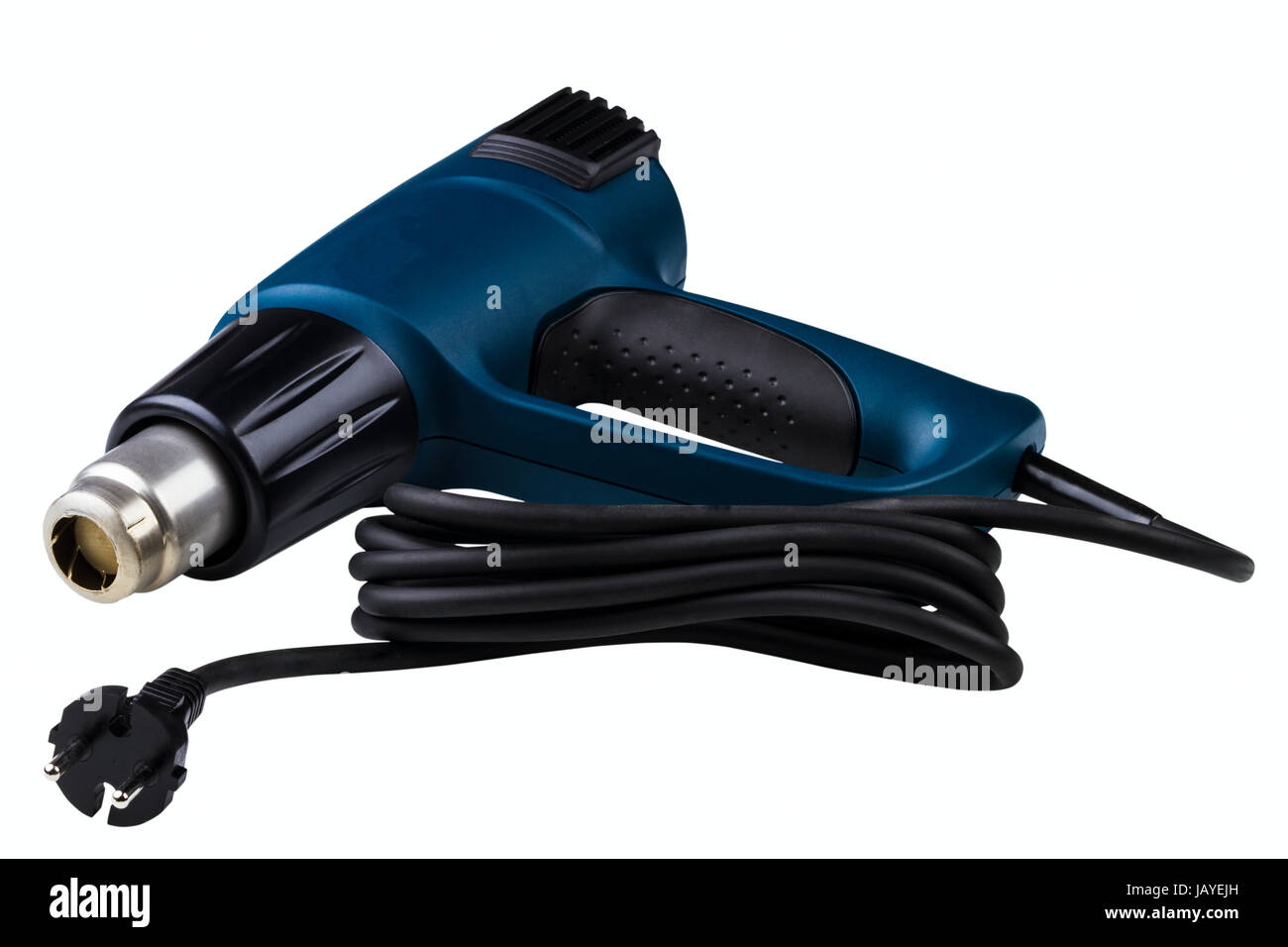 industrial programmable heat gun with LCD display isolated on white ...