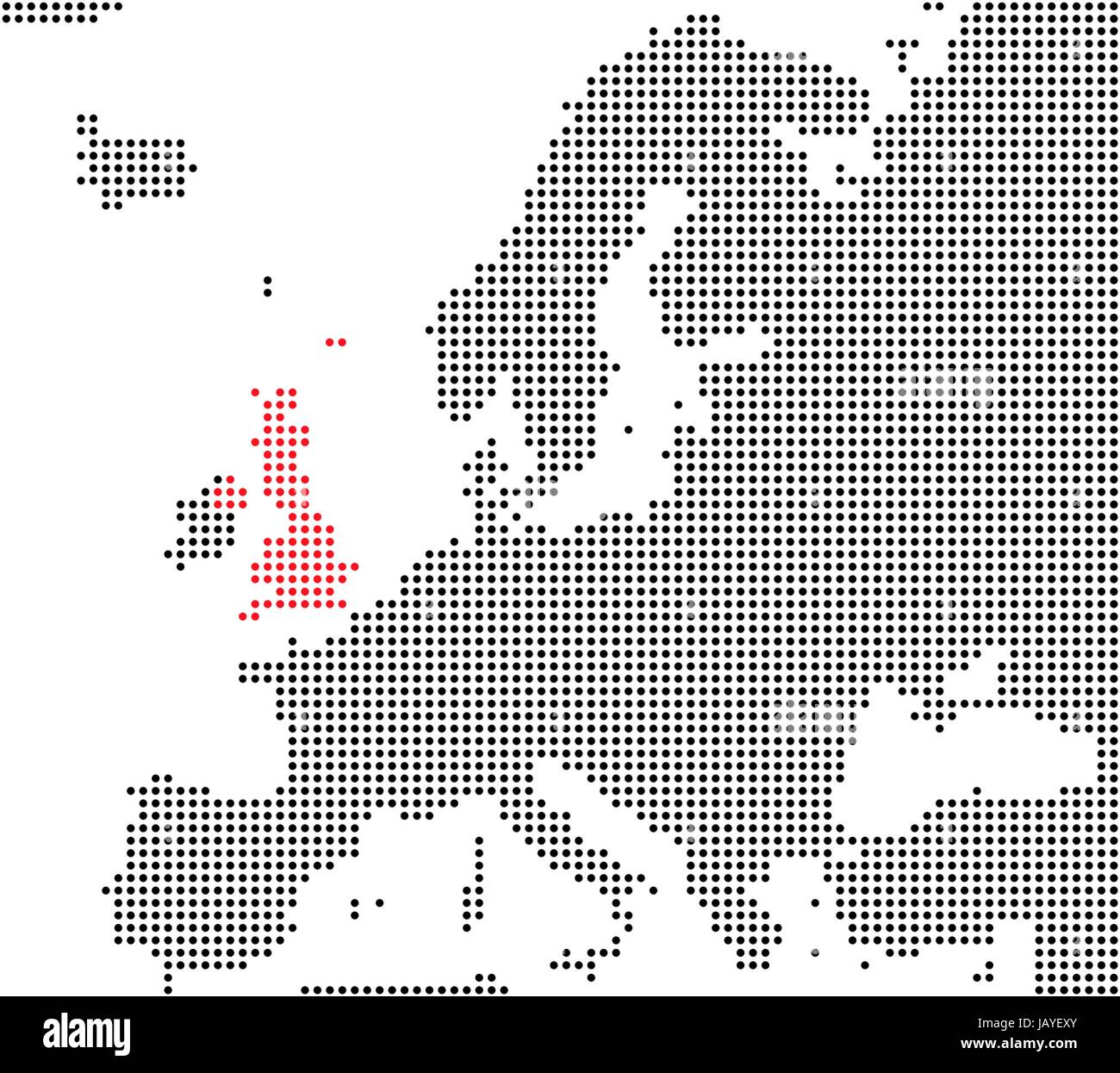 uk - series: pixel map europe Stock Photo - Alamy