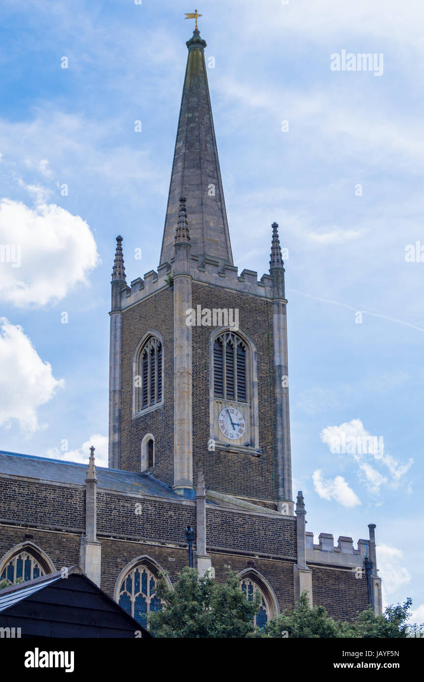 Church of St. Nicholas, 1822, by M.G. Thompson, in gothic revival style ...