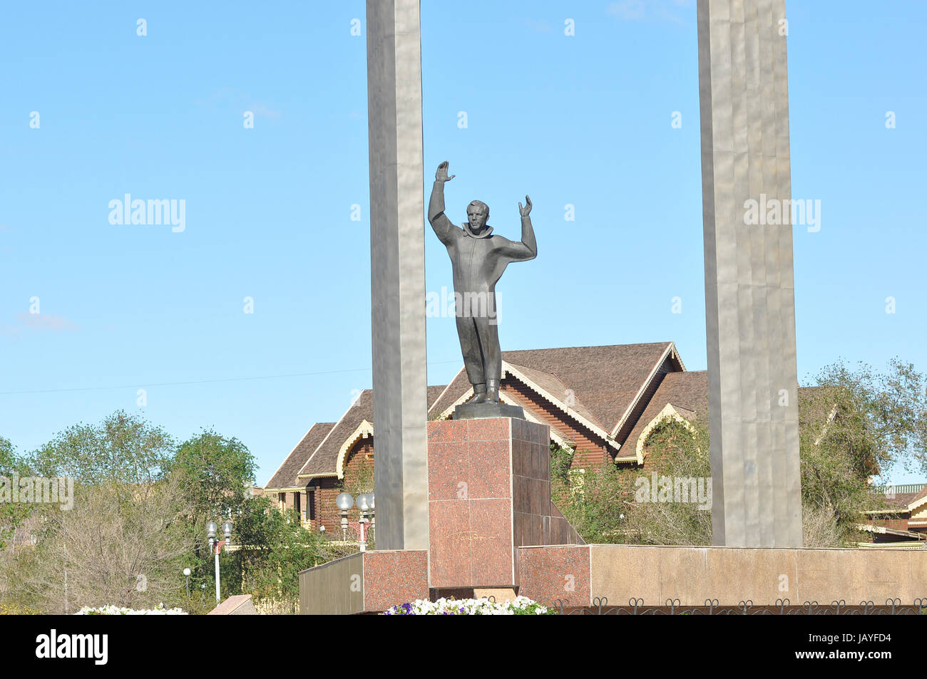 Monument to the first cosmonaut Yuri Gagarin Stock Photo - Alamy