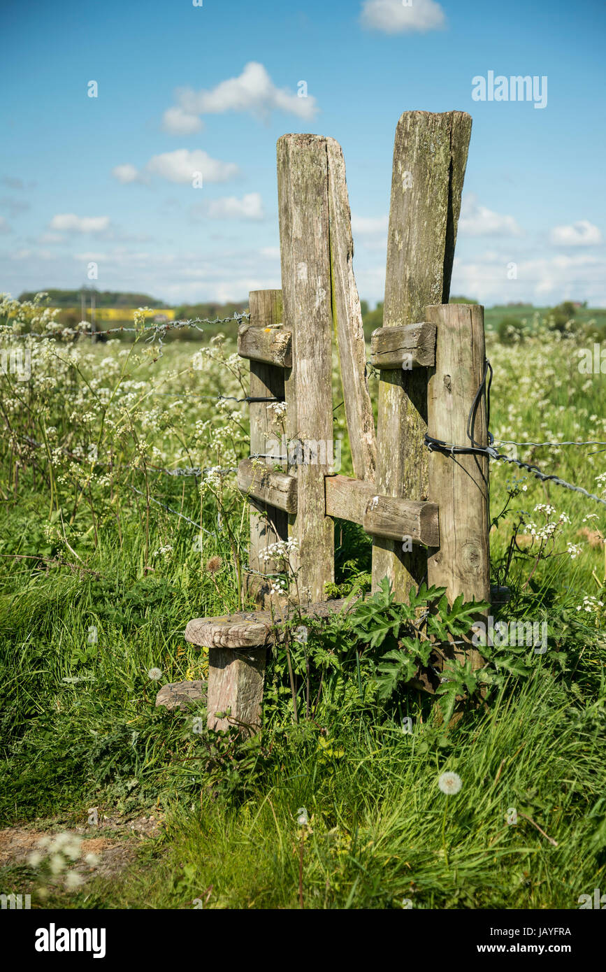Beautiful English countryside landscape in idyllic sunshine conditions ...