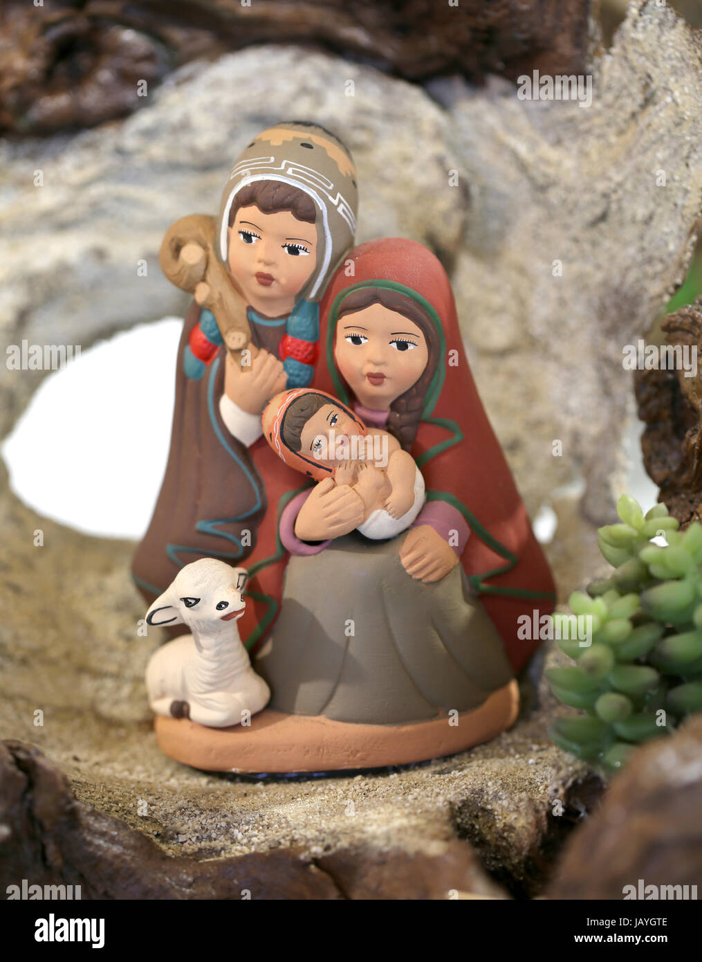 Peruvian people that symbolizes the holy family of baby Jesus in ...