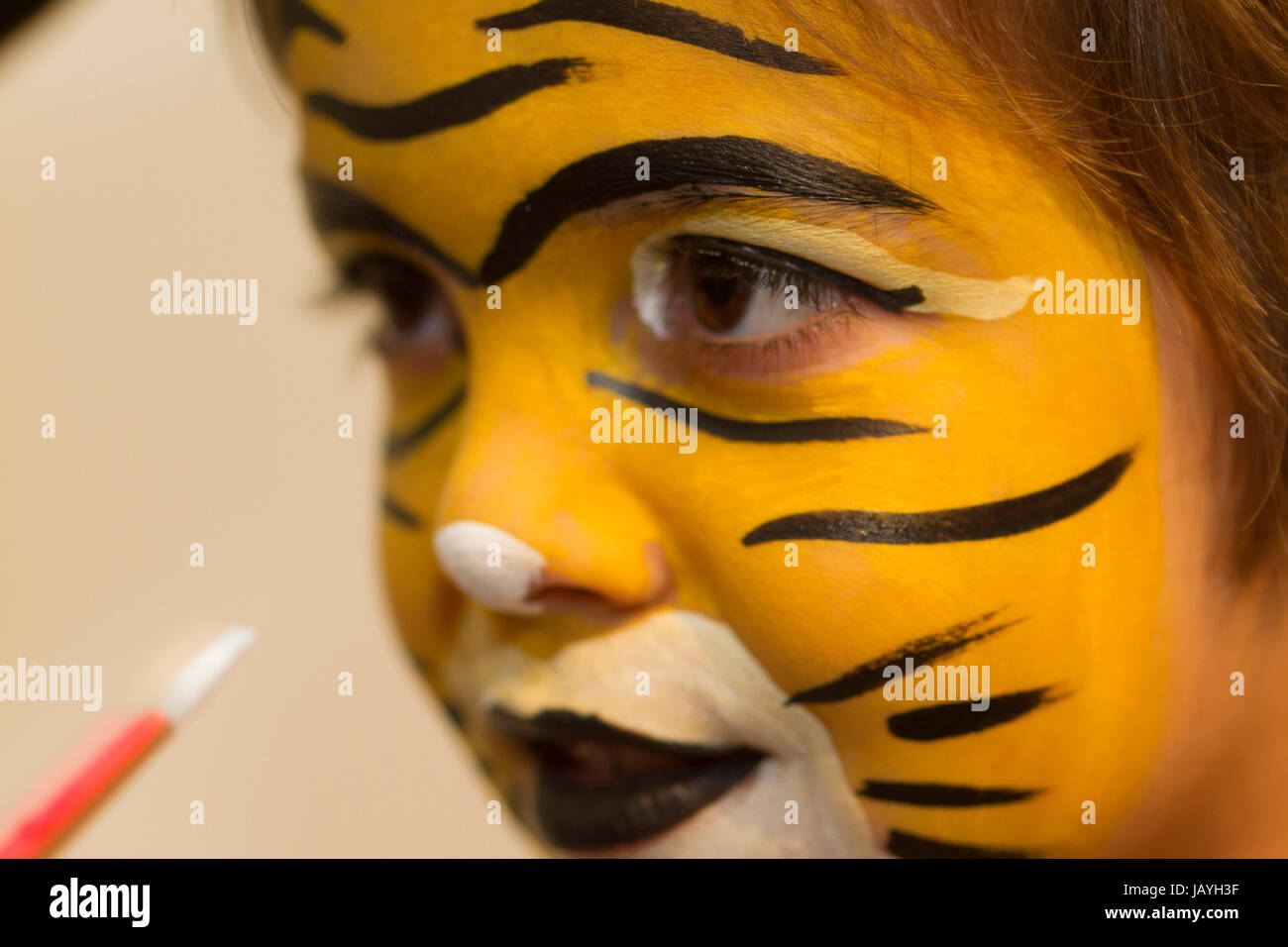 face painting at home Stock Photo - Alamy
