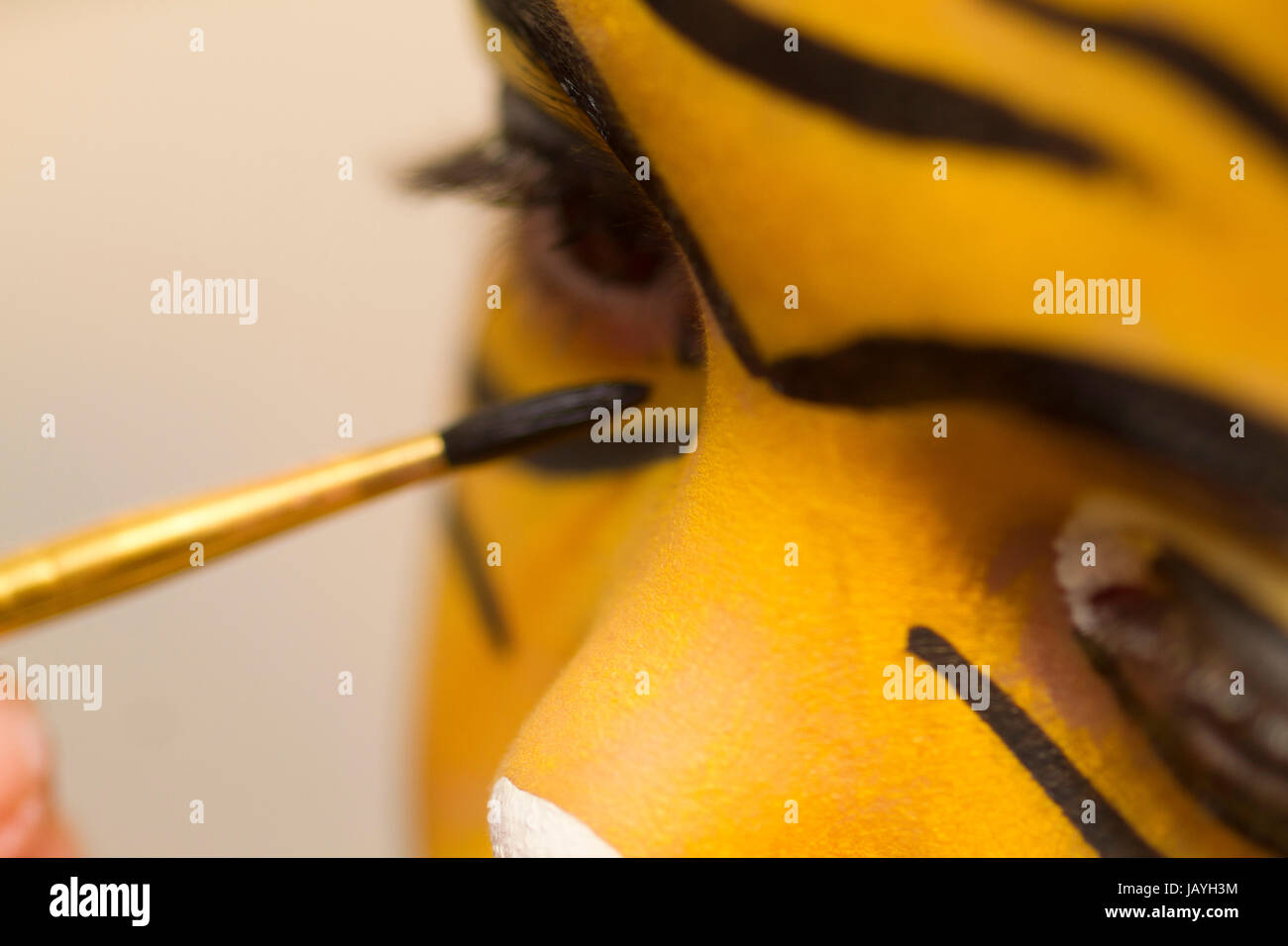 face painting at home Stock Photo - Alamy