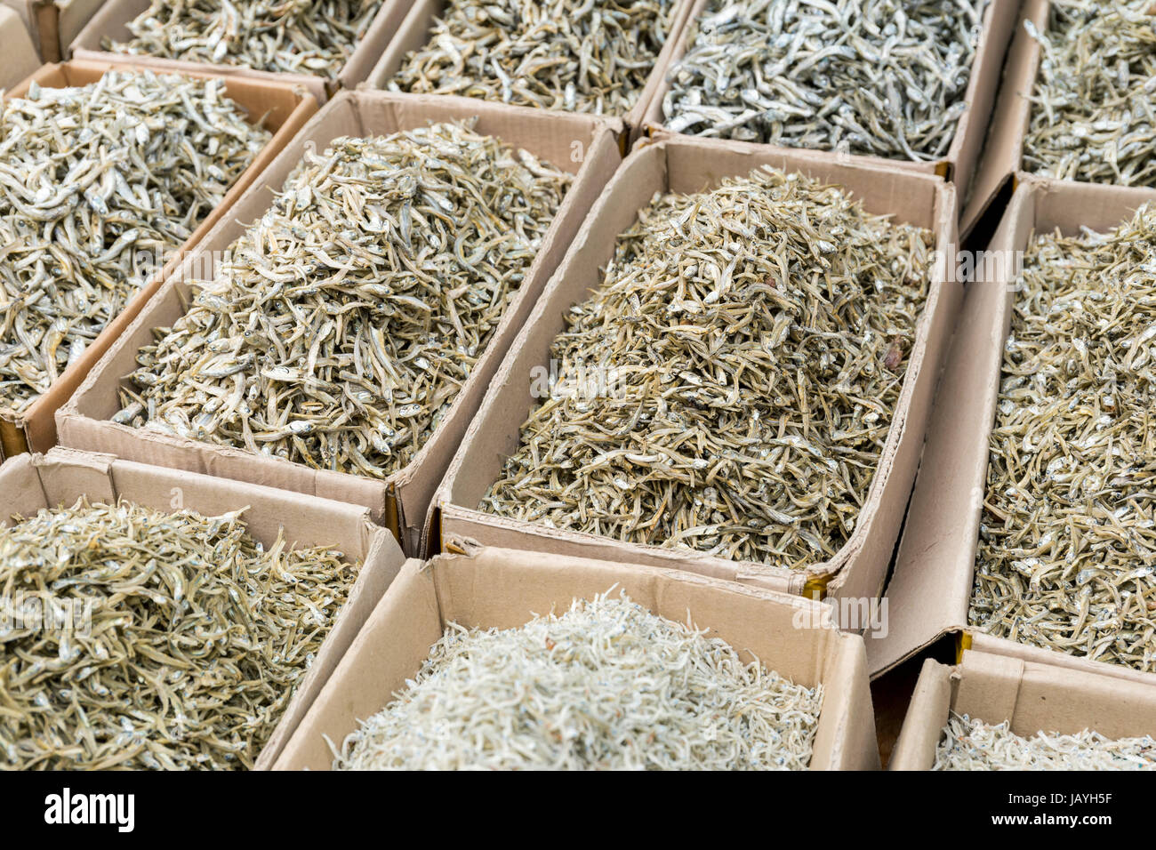 Assorted dried small fish Stock Photo - Alamy