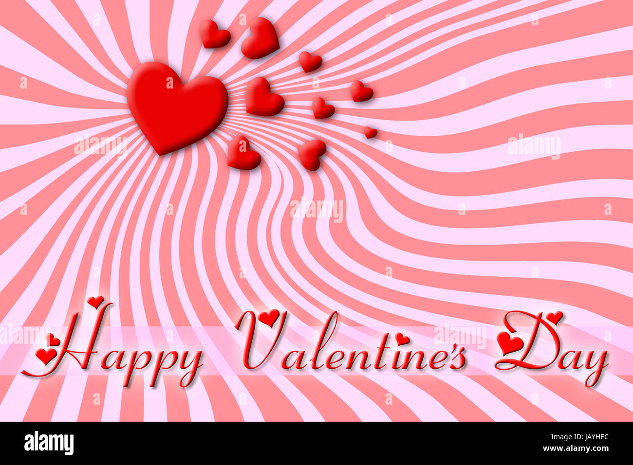 Greeting card for Valentine's Day, in red and pink, with a space for ...
