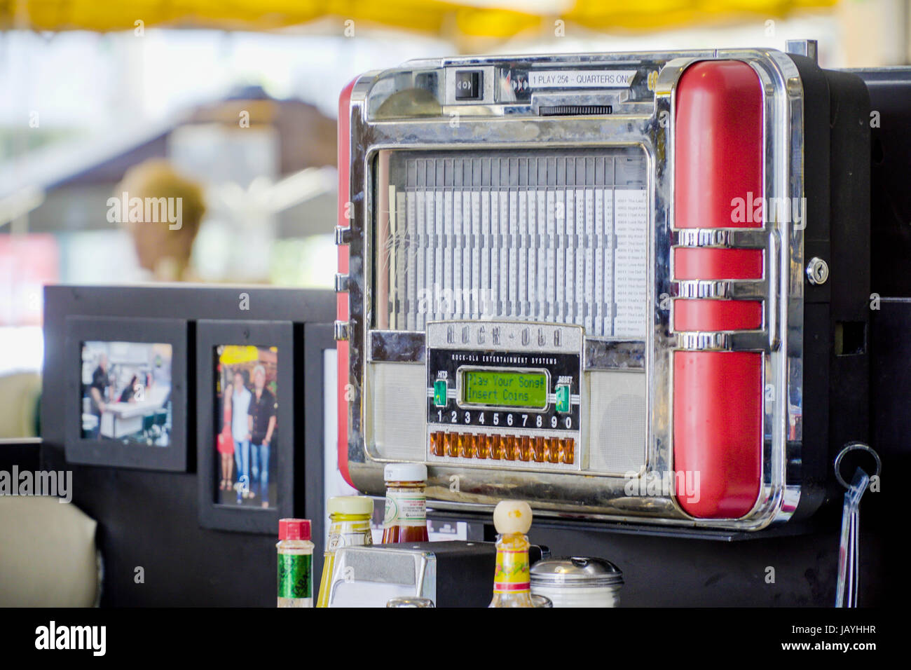 Jukebox at an original American Diner - LOS ANGELES - CALIFORNIA Stock ...