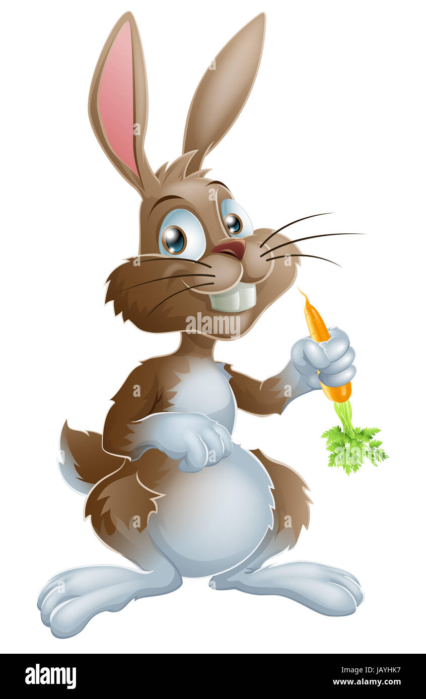 Bunny Rabbit Carrot Illustration Drawing High Resolution Stock ...