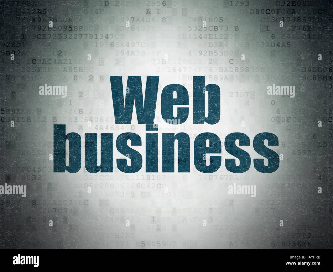 Web design concept: Painted blue word Web Business on Digital Data ...