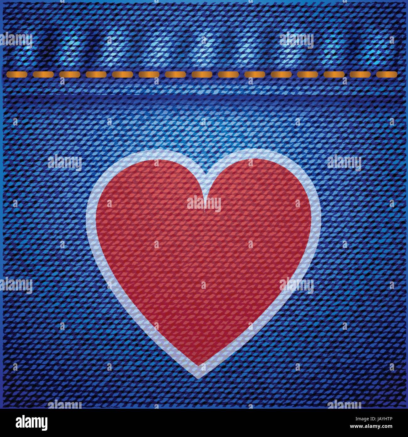 colorful illustration with jeans background and heart for your design ...