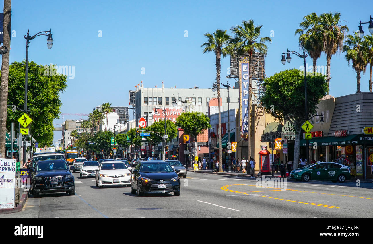 Hollywood Boulevard in Los Angeles - LOS ANGELES - CALIFORNIA Stock ...