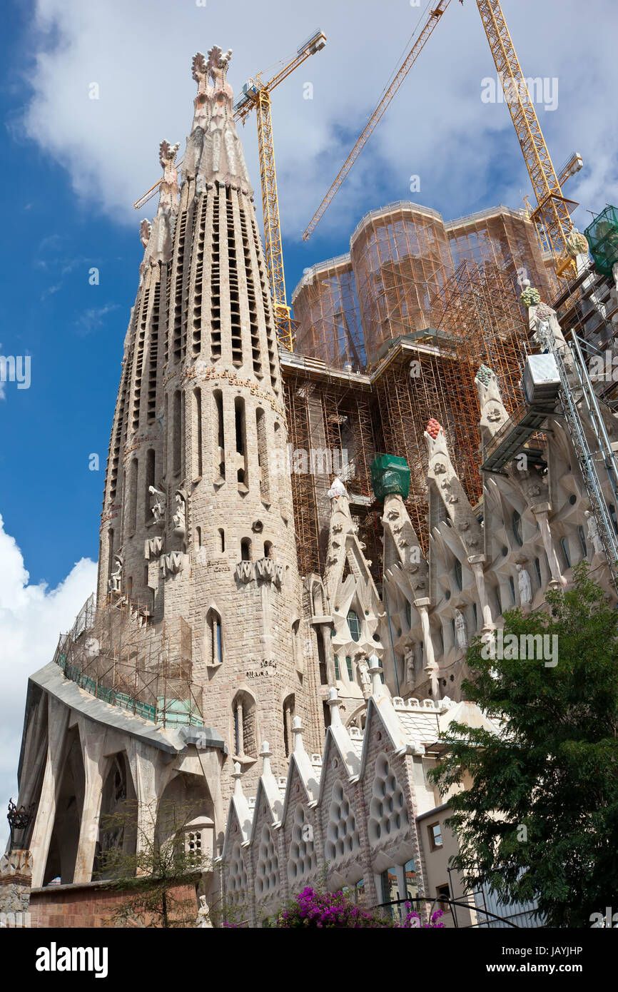 Famous architecture masterpiece Sagrada Familia in Barcelona, Spain ...
