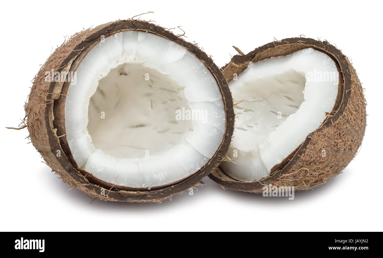Perfect fresh coconut isolated on white background Stock Photo - Alamy