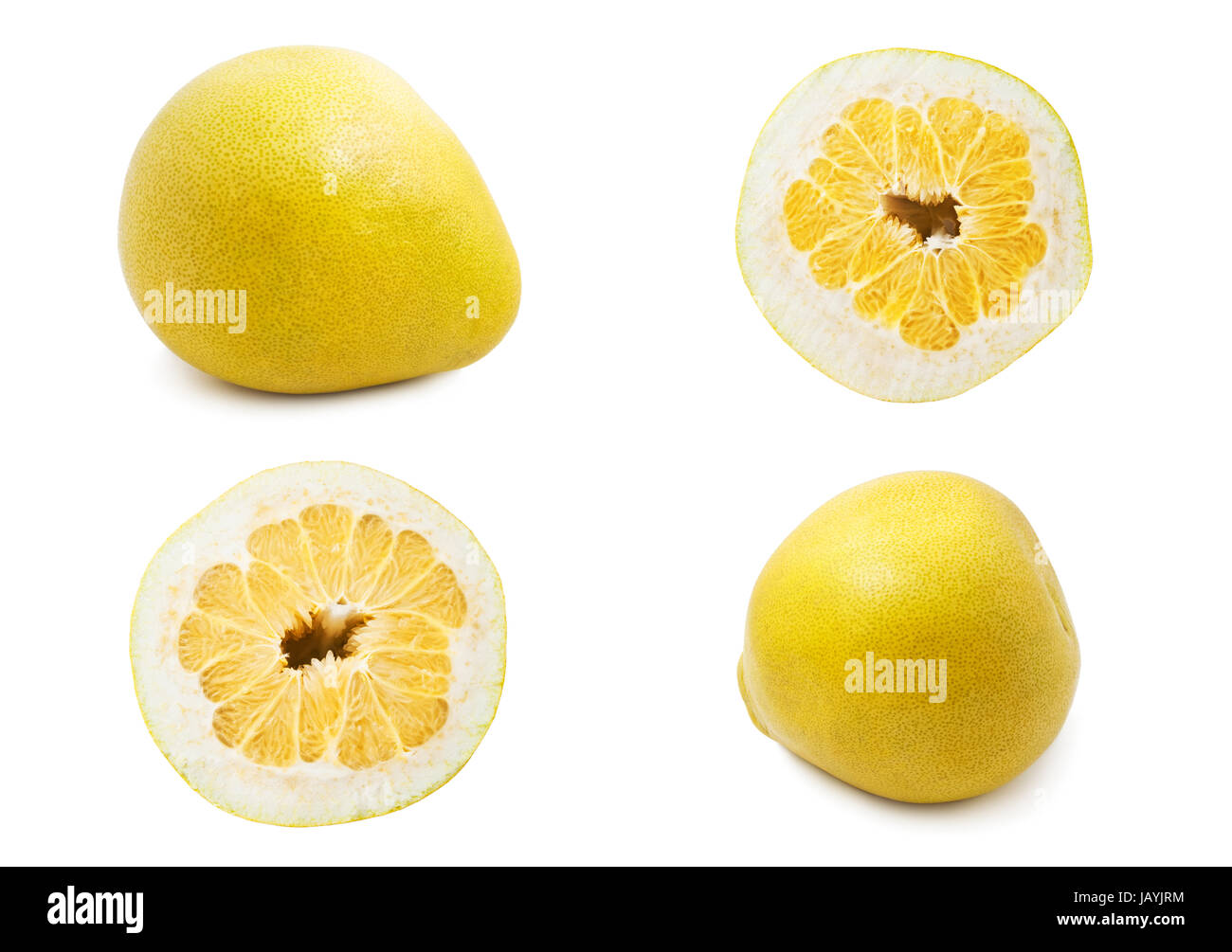 Collection of fresh pomelo fruit isolated on white background Stock ...