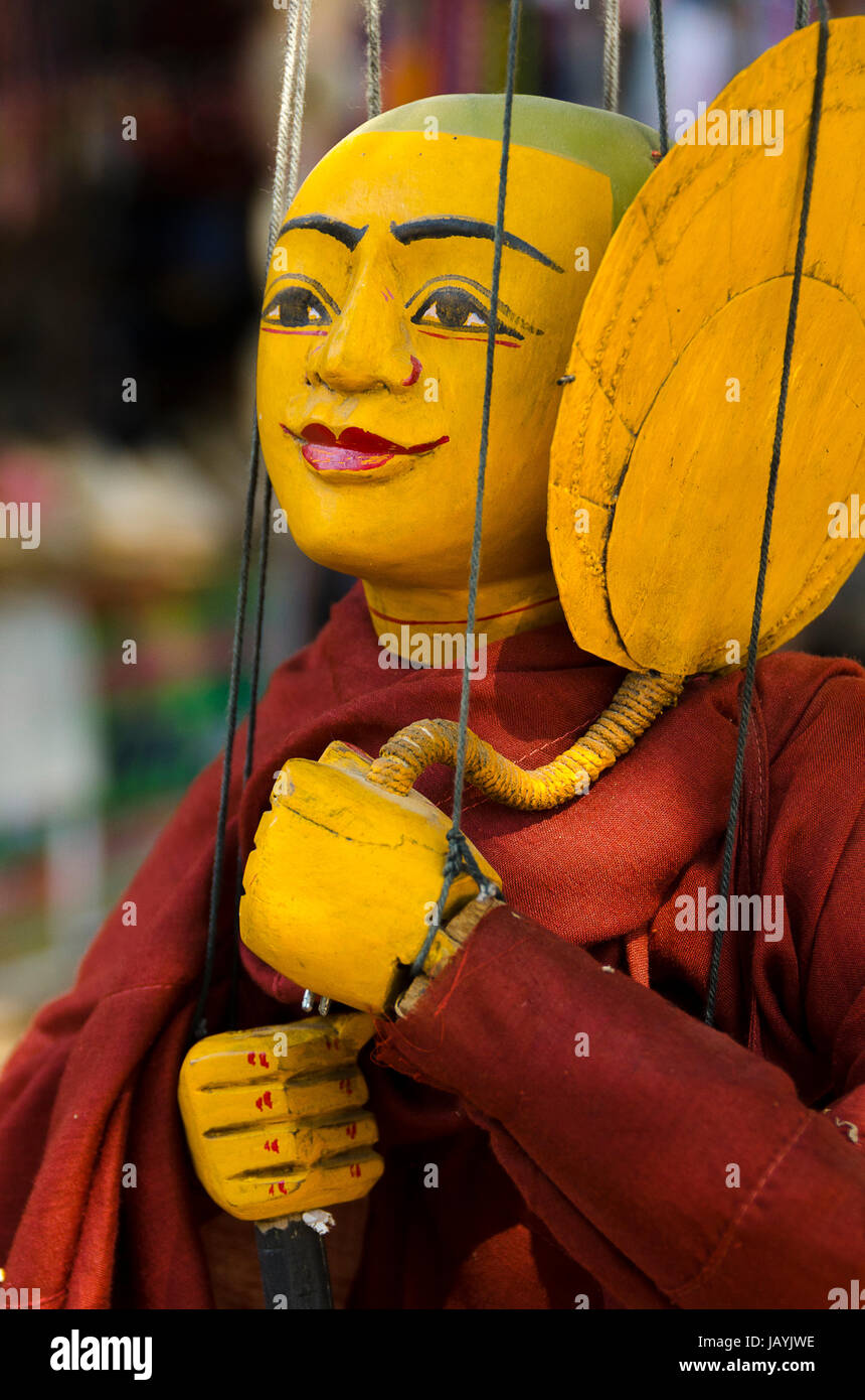 Puppet on sale at market, Mingun, Mandalay, Myanmar Stock Photo - Alamy