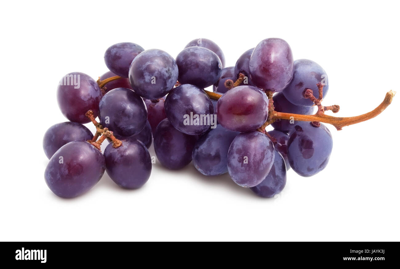 Branch of grapes isolated on white background Stock Photo - Alamy