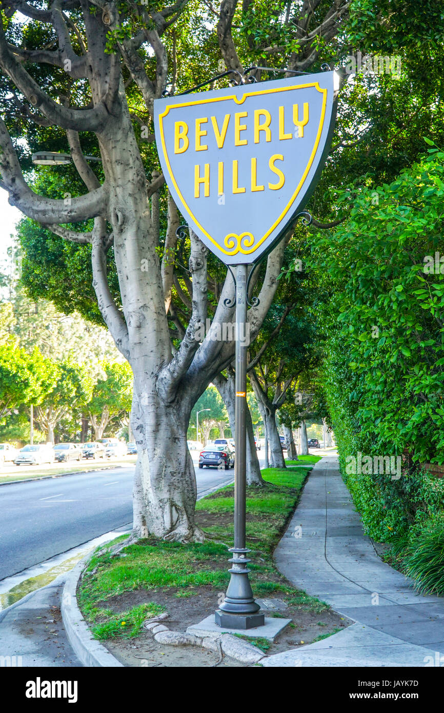 Famous Beverly Hills sign on Sunset Boulevard - LOS ANGELES ...