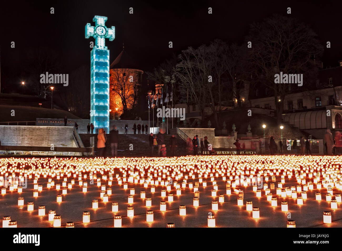A memorial remembering the victims of Soviet deportations in Tallinn ...