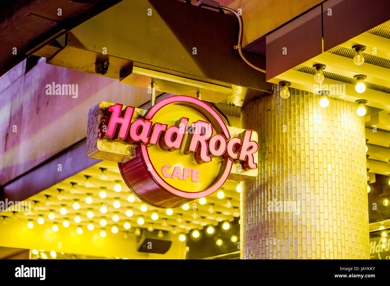 The Hard Rock Cafe in Hollywood by night - LOS ANGELES - CALIFORNIA ...