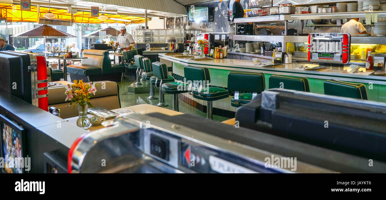 Original American Diner in Los Angeles - LOS ANGELES - CALIFORNIA Stock ...