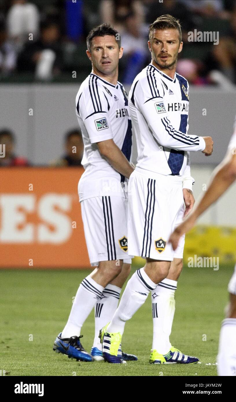 ROBBIE KEANE & DAVID BECKHAM LA GALAXY CARSON LOS ANGELES CALIFORNIA ...