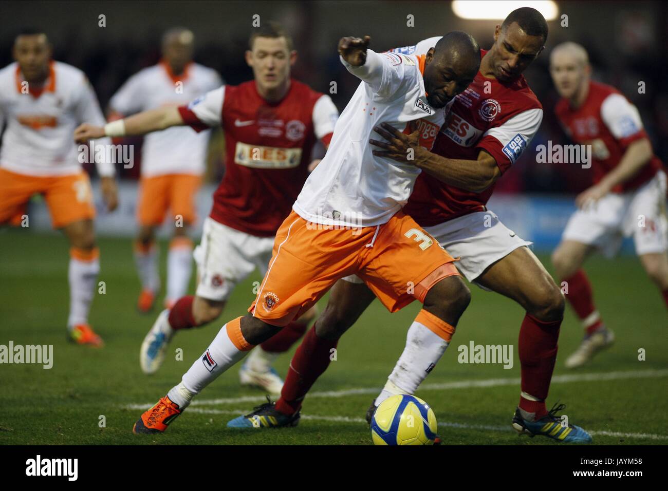 LOMANA TRESOR LUA LUA & NATHAN FLEETWOOD TOWN V BLACKPOOL FC HIGHBURY ...