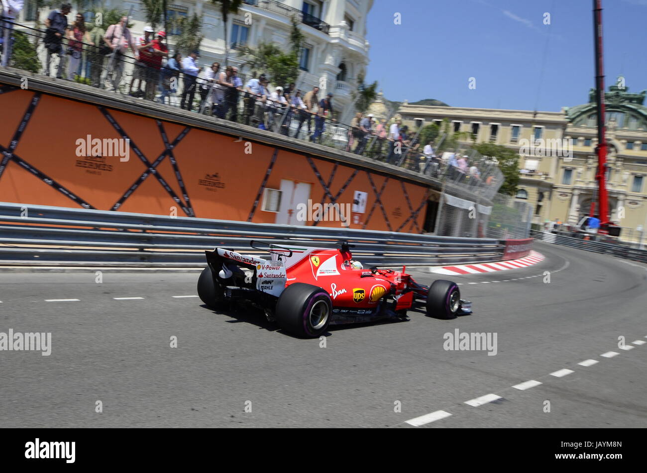 Sebastian Vettel won the 2017 Monaco formula 1 Grand Prix. (Photo by ...