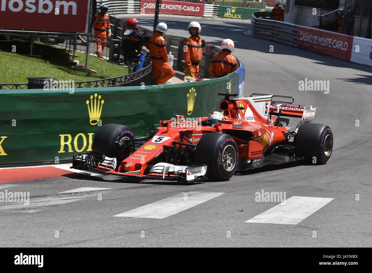 Sebastian Vettel won the 2017 Monaco formula 1 Grand Prix. (Photo by ...