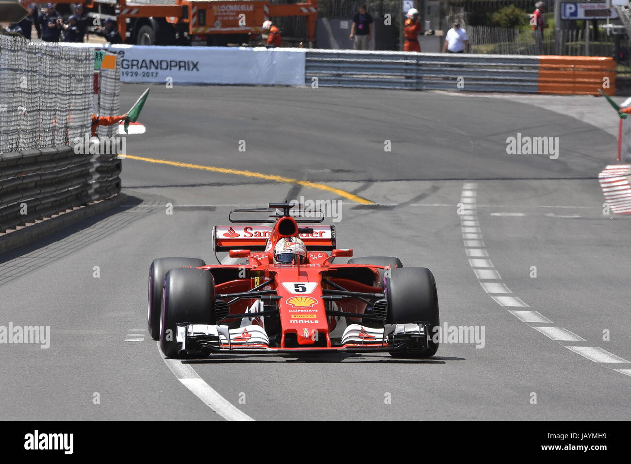 Sebastian Vettel won the 2017 Monaco formula 1 Grand Prix. (Photo by ...