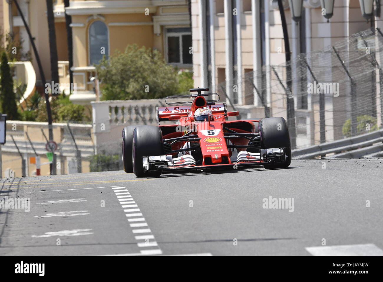 Sebastian Vettel won the 2017 Monaco formula 1 Grand Prix. (Photo by ...