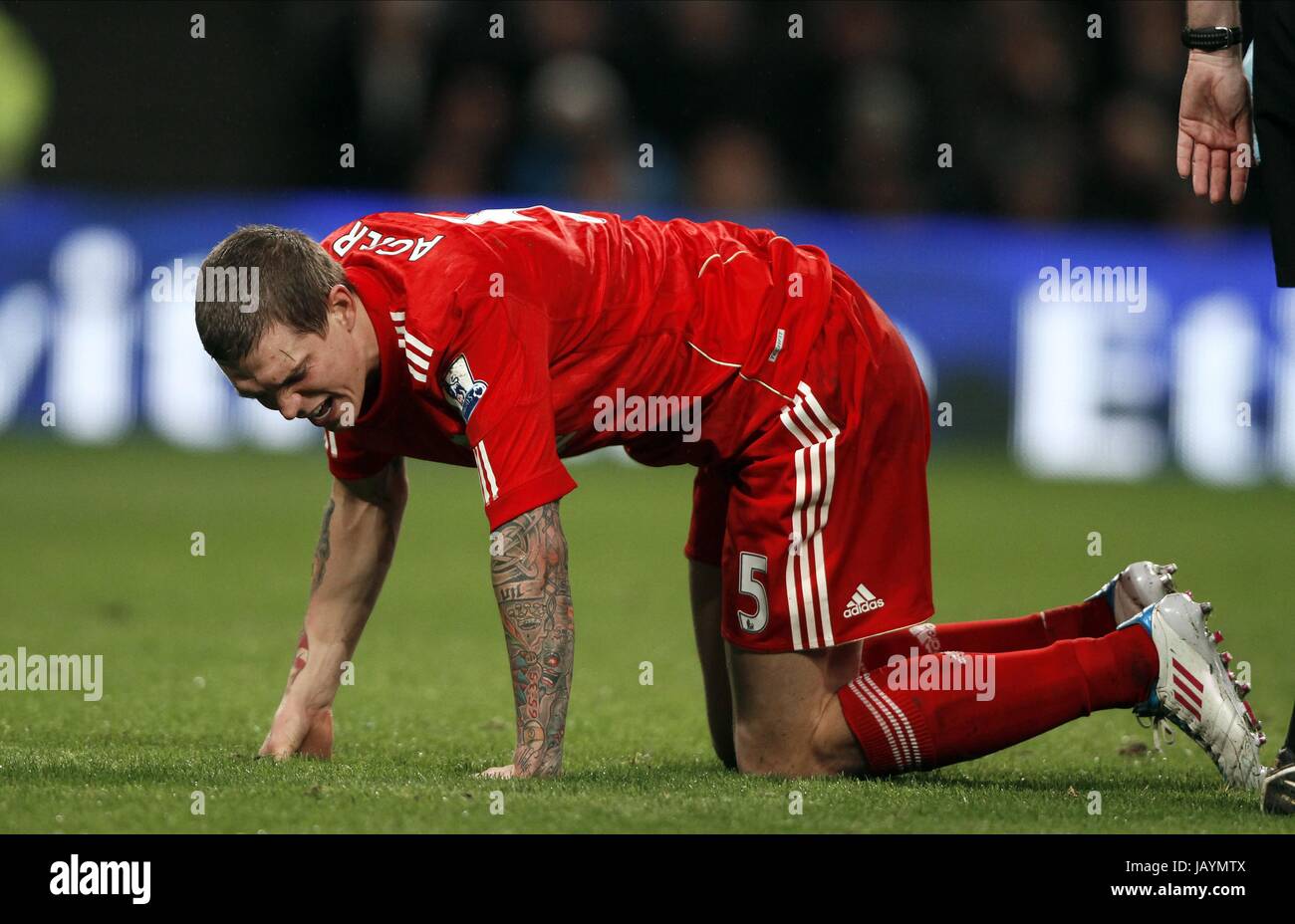 DANIEL AGGER LIVERPOOL FC LIVERPOOL FC ETIHAD STADIUM MANCHESTER ...