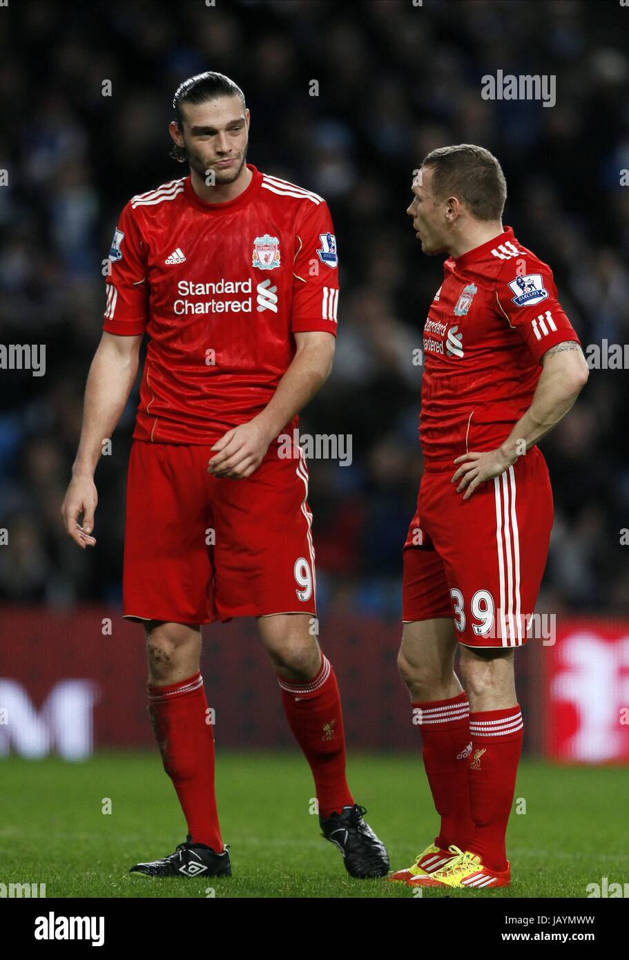 ANDY CARROLL CRAIG BELLAMY LIVERPOOL FC LIVERPOOL FC ETIHAD STADIUM ...