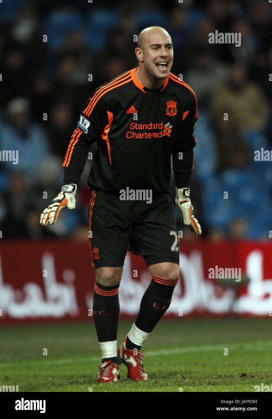PEPE REINA LIVERPOOL FC LIVERPOOL FC ETIHAD STADIUM MANCHESTER ENGLAND ...