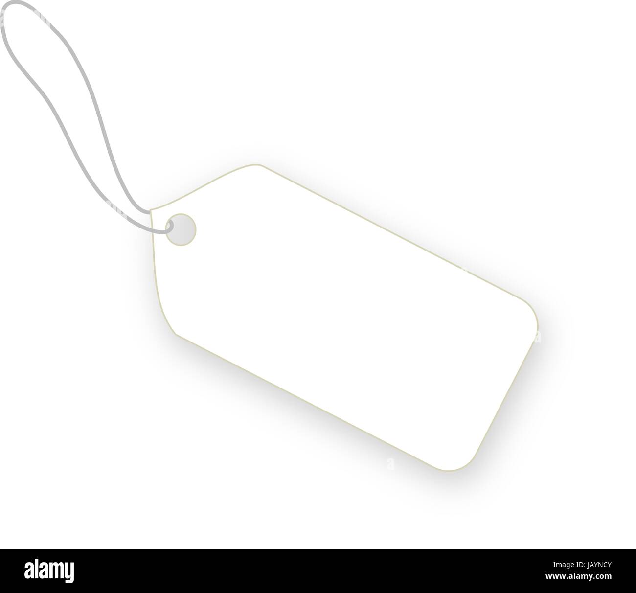 White tag on white background Stock Photo - Alamy